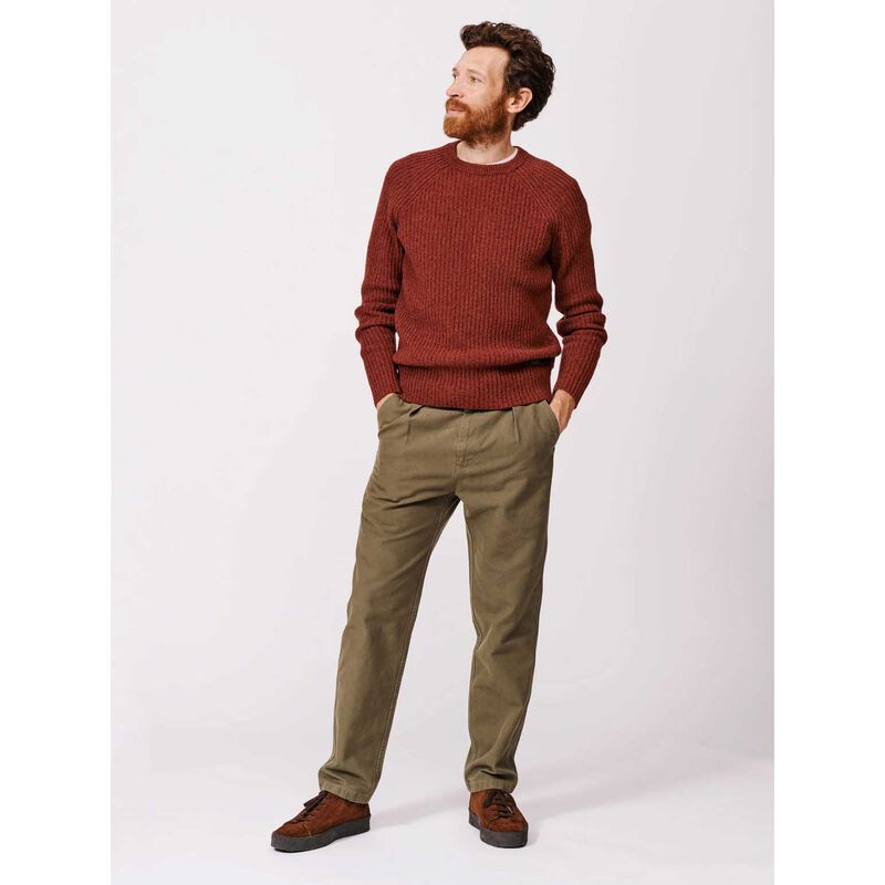 Aubin Ray Lambswool Fisherman Rib Crew | Ballantynes Department Store