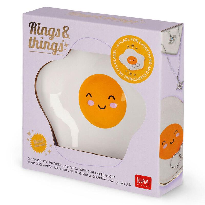 Legami Rings & Things Ceramic Plate - Egg | Ballantynes Department Store