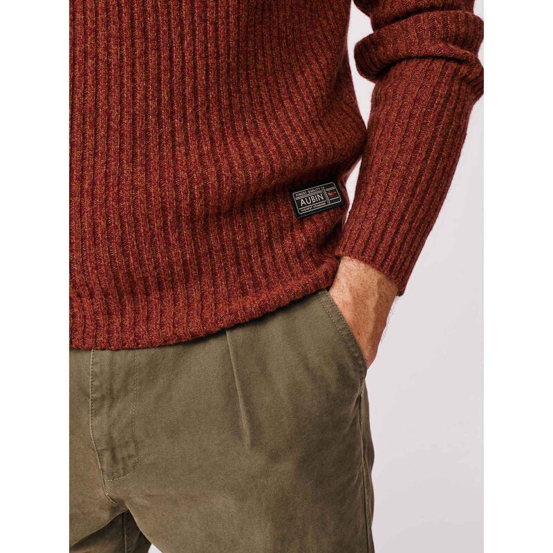 Aubin Ray Lambswool Fisherman Rib Crew | Ballantynes Department Store