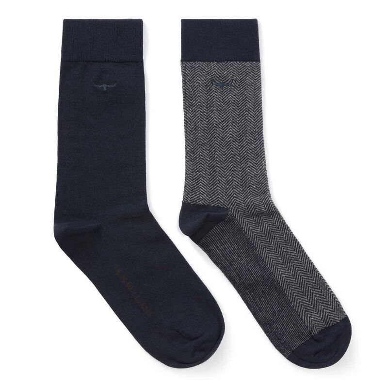 R.M. Williams Nelson Herringbone Sock 2 Pack | Ballantynes Department Store