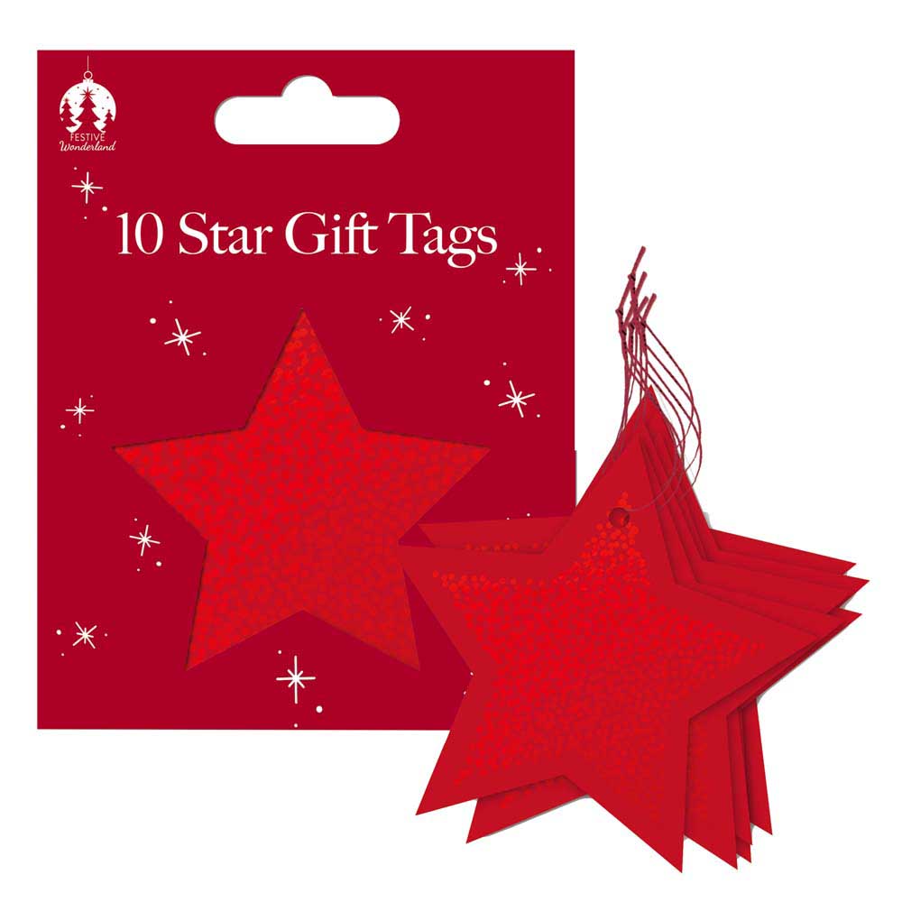 Image Gallery Red Star Christmas Gift Tags x 10 | Ballantynes ...