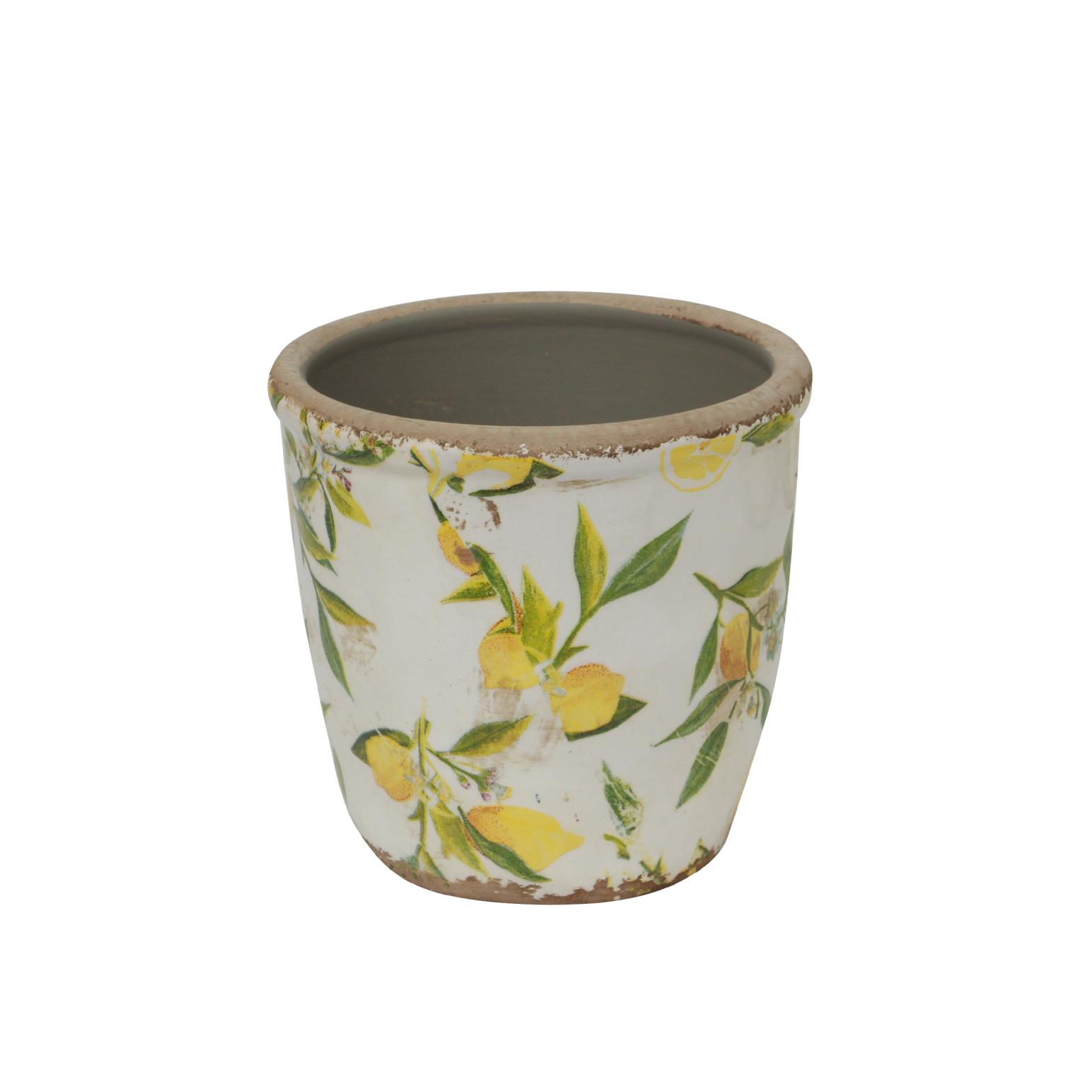 French Country Botanical Lemon Pot Small | Ballantynes Department Store
