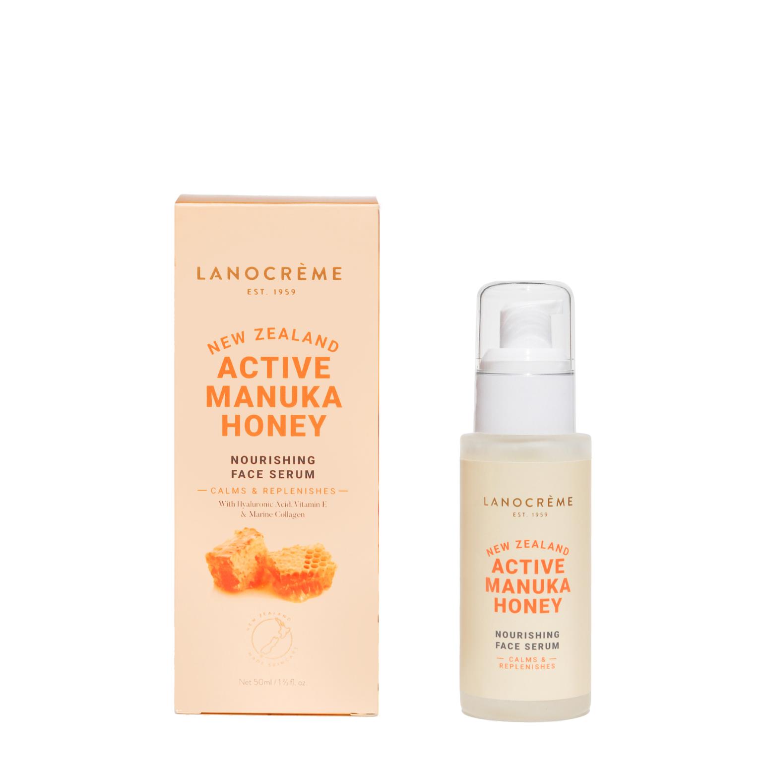 Lanocreme Manuka Honey Face Serum With Collagen & Hyaluronic Acid 50ml ...