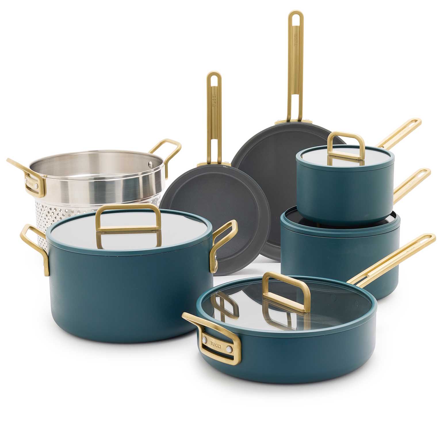 GreenPan Stanley Tucci 11pc Set - Venetian Teal | Ballantynes ...