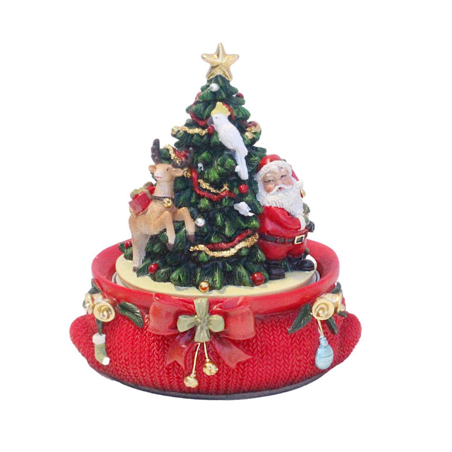 Carousel Deer Moving Around Tree 12.5x12x14cm | Ballantynes Department ...