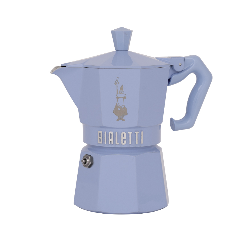 Bialetti Moka Exclusive Light Blue 3 Cup | Ballantynes Department Store