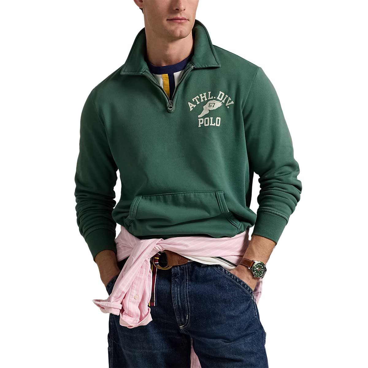 Polo Ralph Lauren Fleece Graphic Collared Sweatshirt | Ballantynes ...