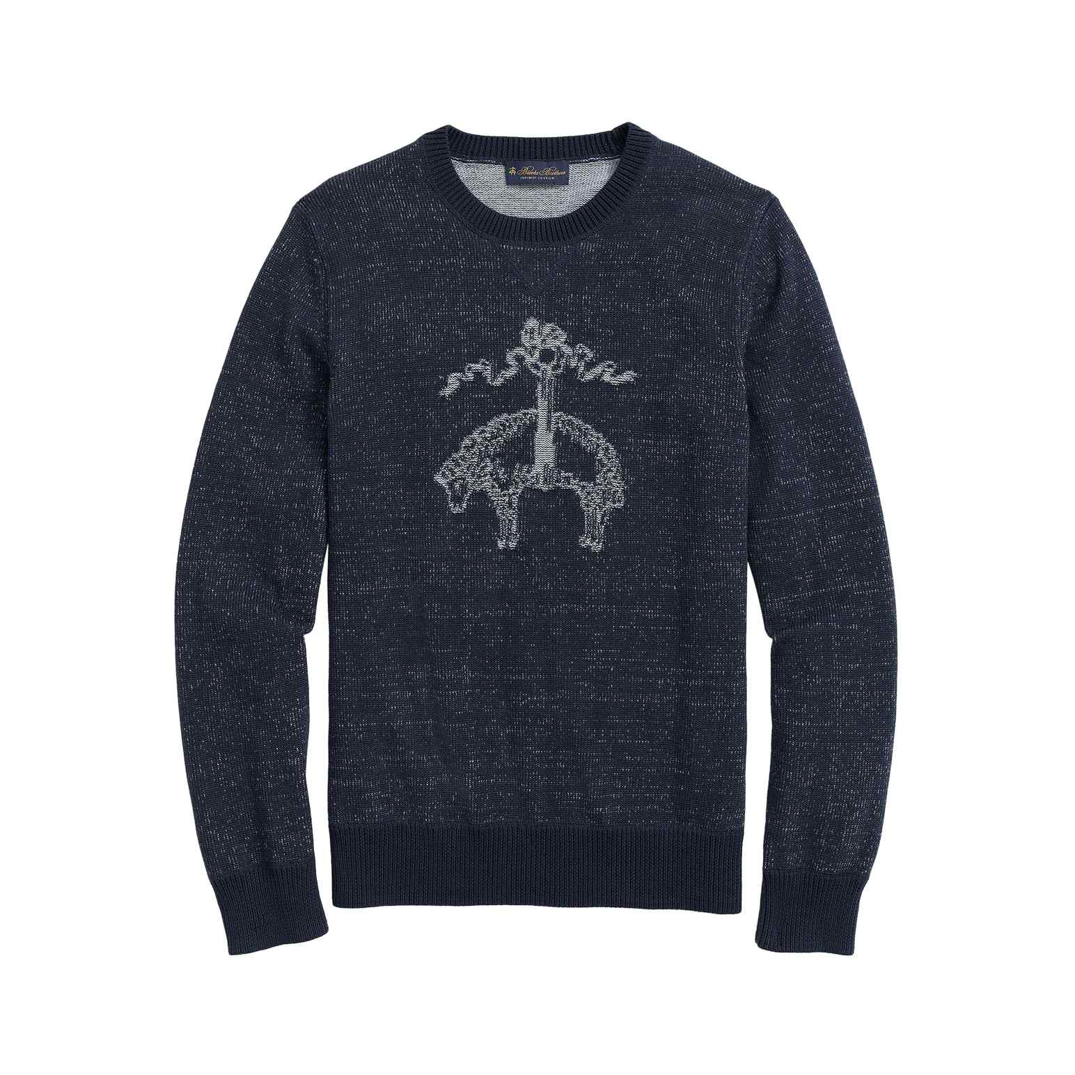 Brooks Brothers Supima Cotton Braided Link Logo Sweater | Ballantynes ...