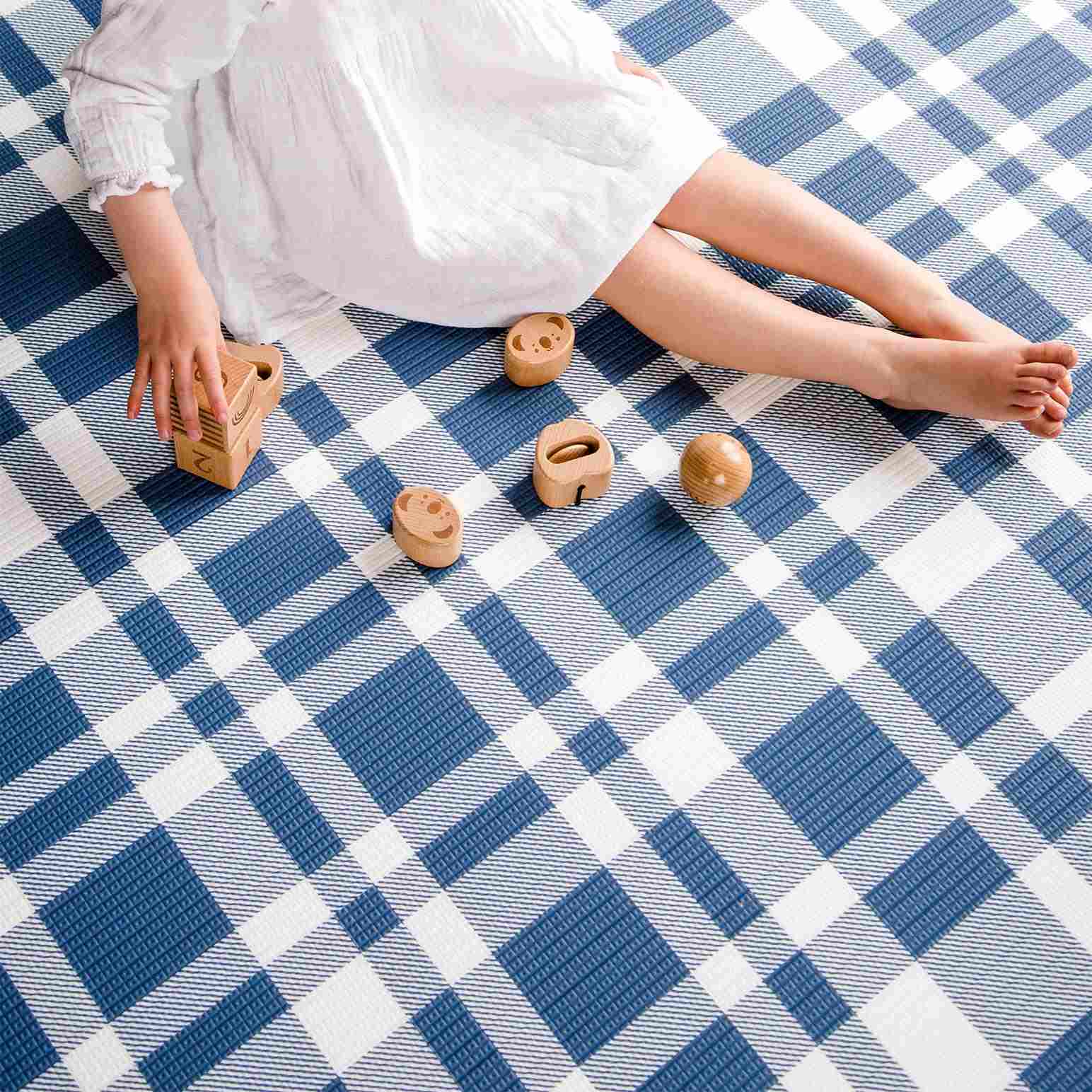 Little Finch Homepark Check Floor Mat - Large | Ballantynes Department ...
