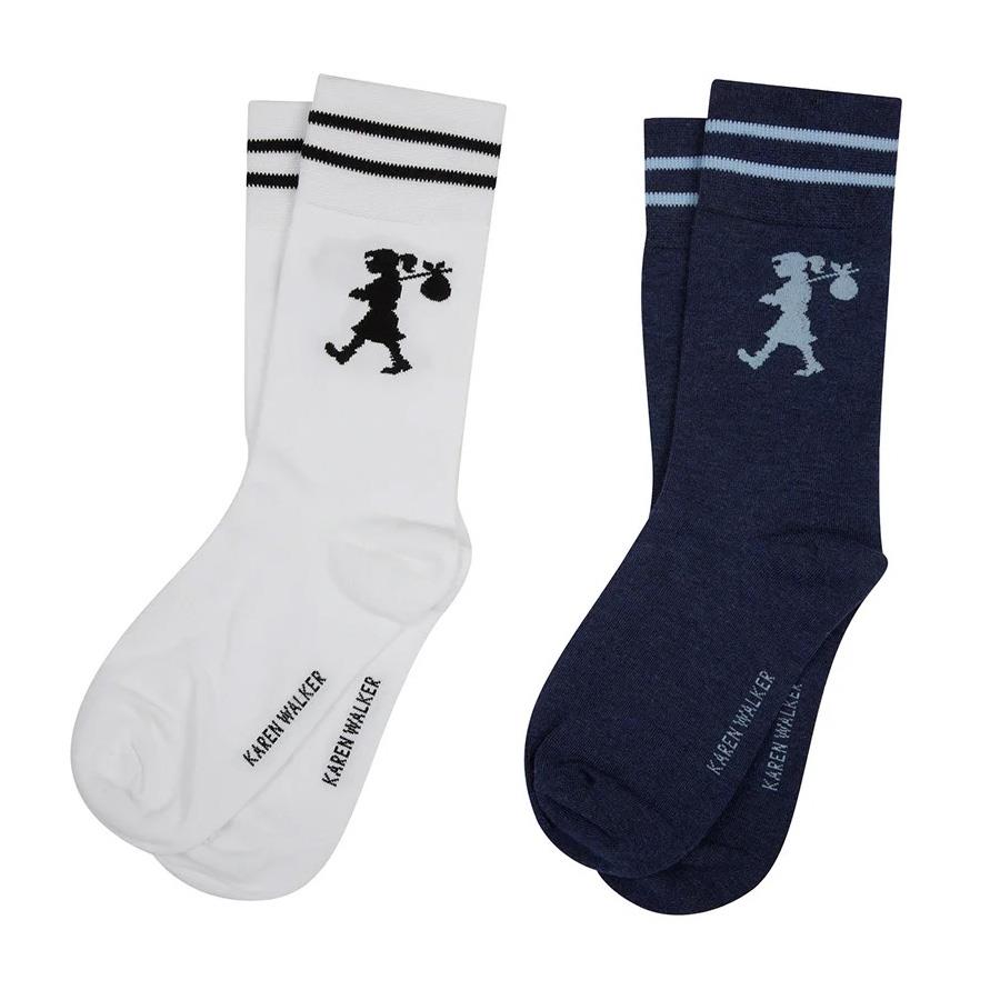 Karen Walker Runaway Girl Socks - 2 Pack | Ballantynes Department Store